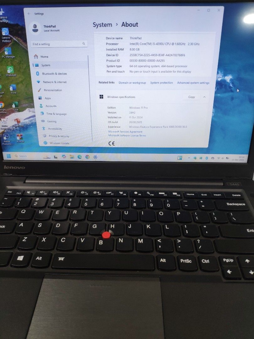 Thinkpad - Windows 11 24H2 i5 8GB, Computers & Tech, Laptops ...