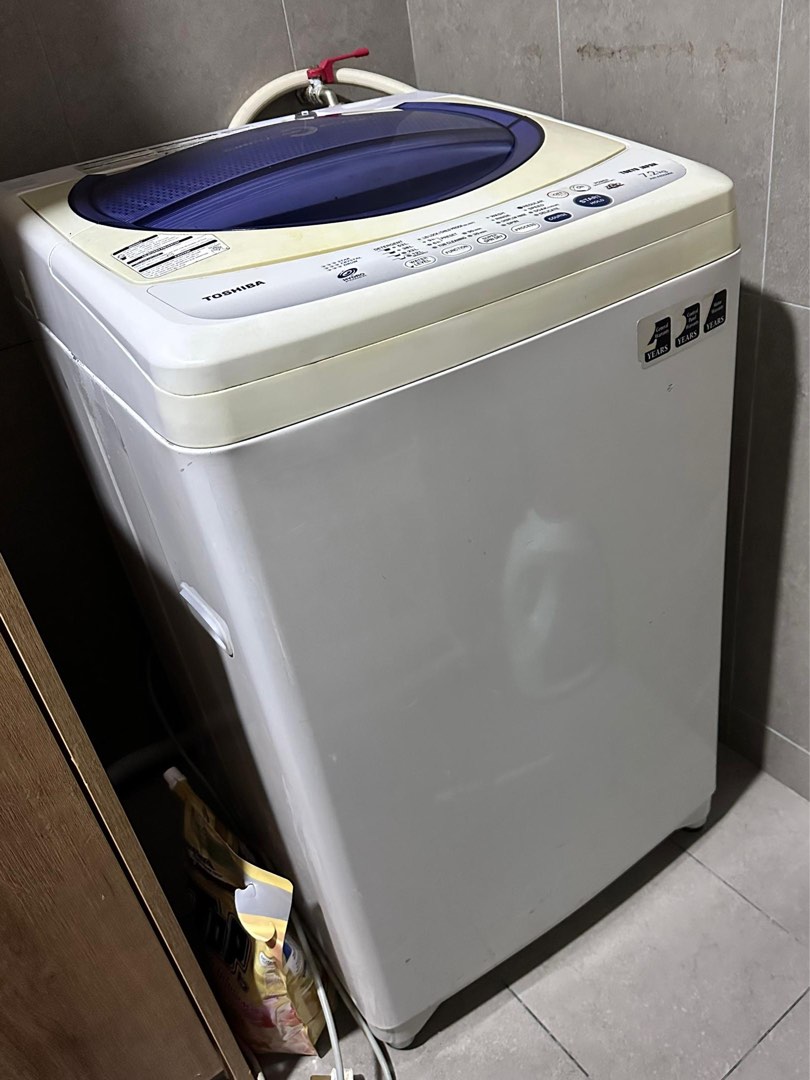 Toshiba Top Load 7.2kg Washing Machine, TV & Home Appliances, Washing ...