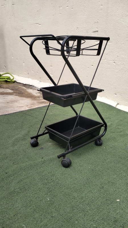 YA32P Troli Barber Shop Salon Trolley with Hair Dryer Holders and 2 ...