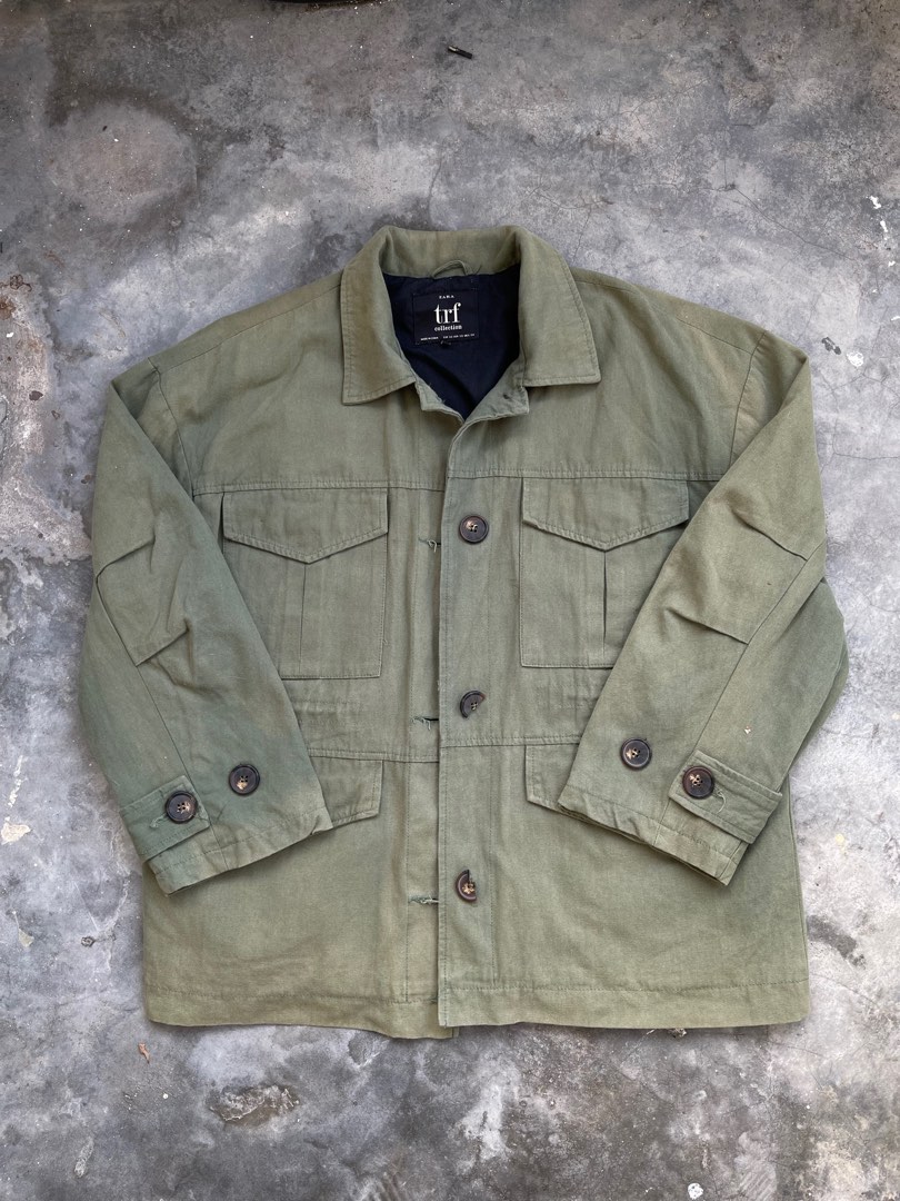 ZARA TRF JACKET (LIKE M65 Jacket), Men's Fashion, Tops & Sets, Tshirts & Polo Shirts on Carousell