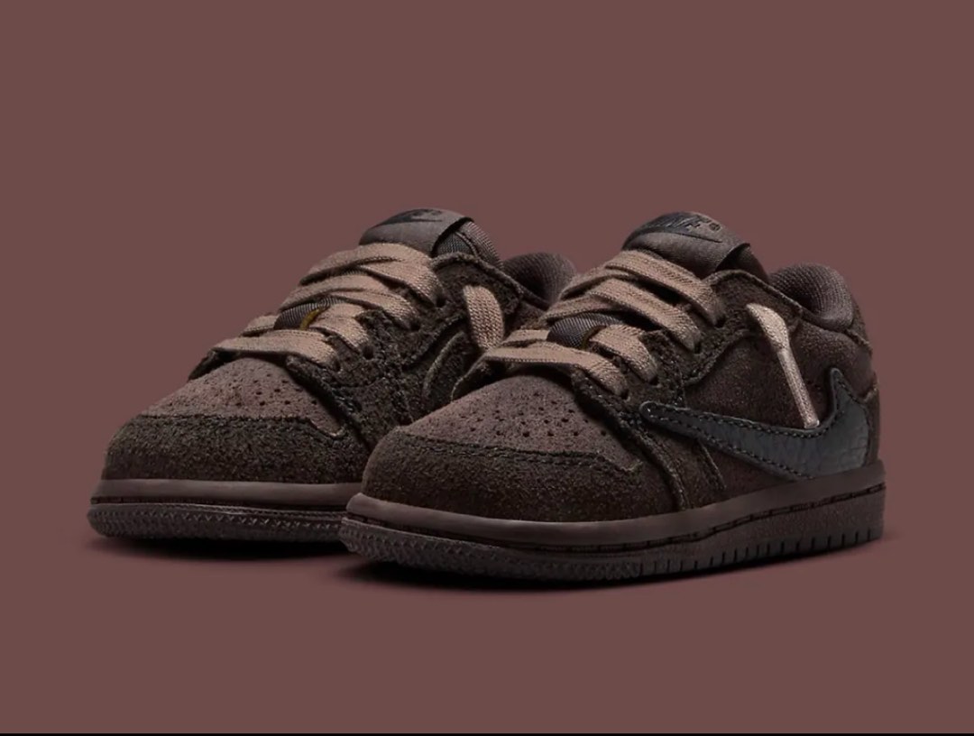 Air Jordan 1 Low x Travis Scott Velvet Brown and Dark Mocha, Babies ...