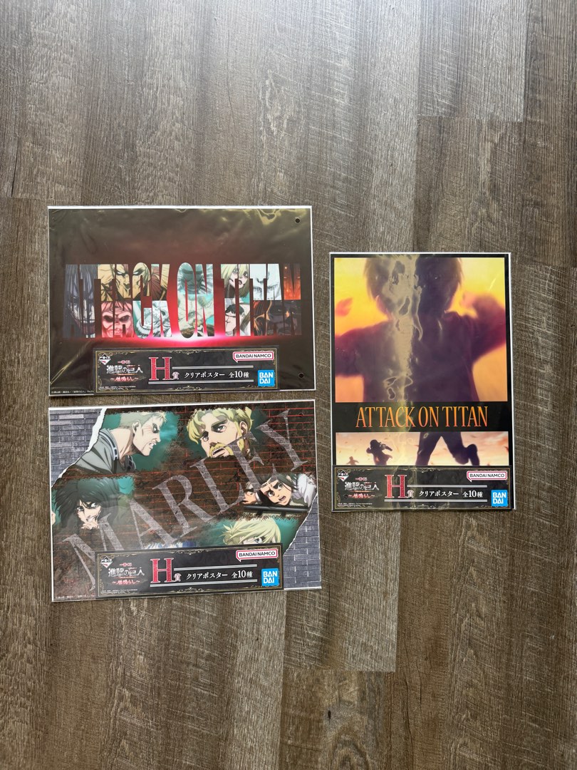 Attack on titan A3 Poster Ichiban Kuji 进击的巨人, Hobbies & Toys ...