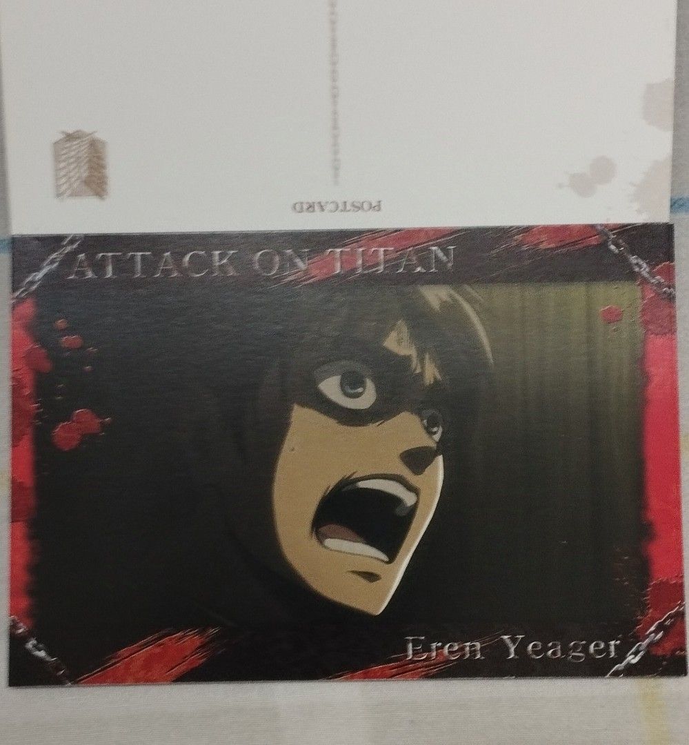Attack on titan Eren Yeager postcard book set, Hobbies & Toys ...