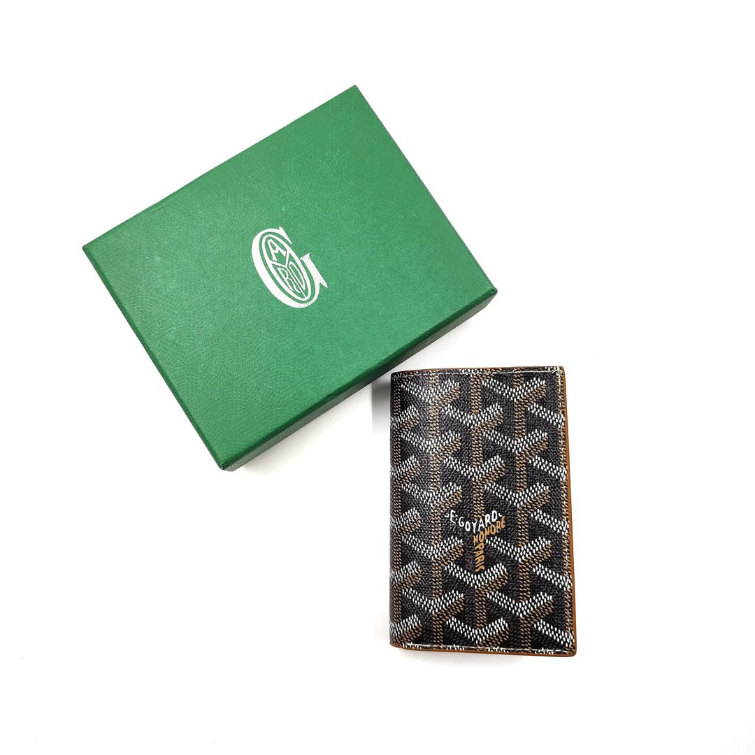 AUTHENTIC GOYARD Saint Pierre Card Wallet in BLACK-TAN (Actual Photos ...
