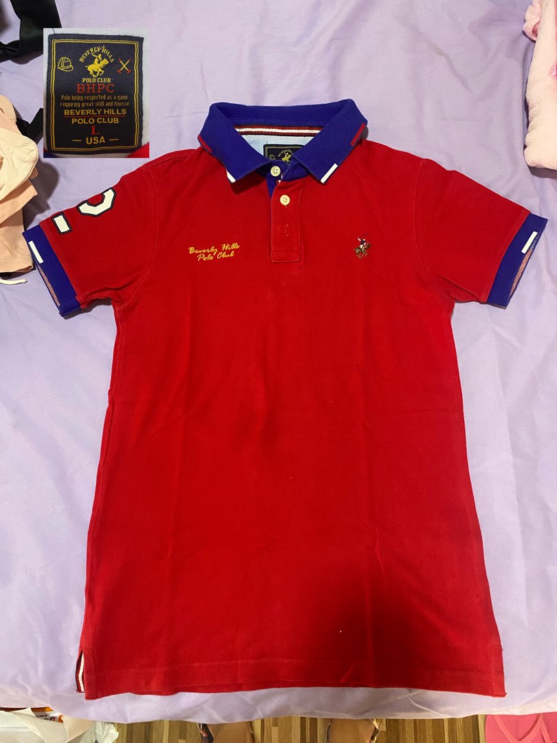beverly hills polo club red polo shirt, Babies & Kids, Babies & Kids ...