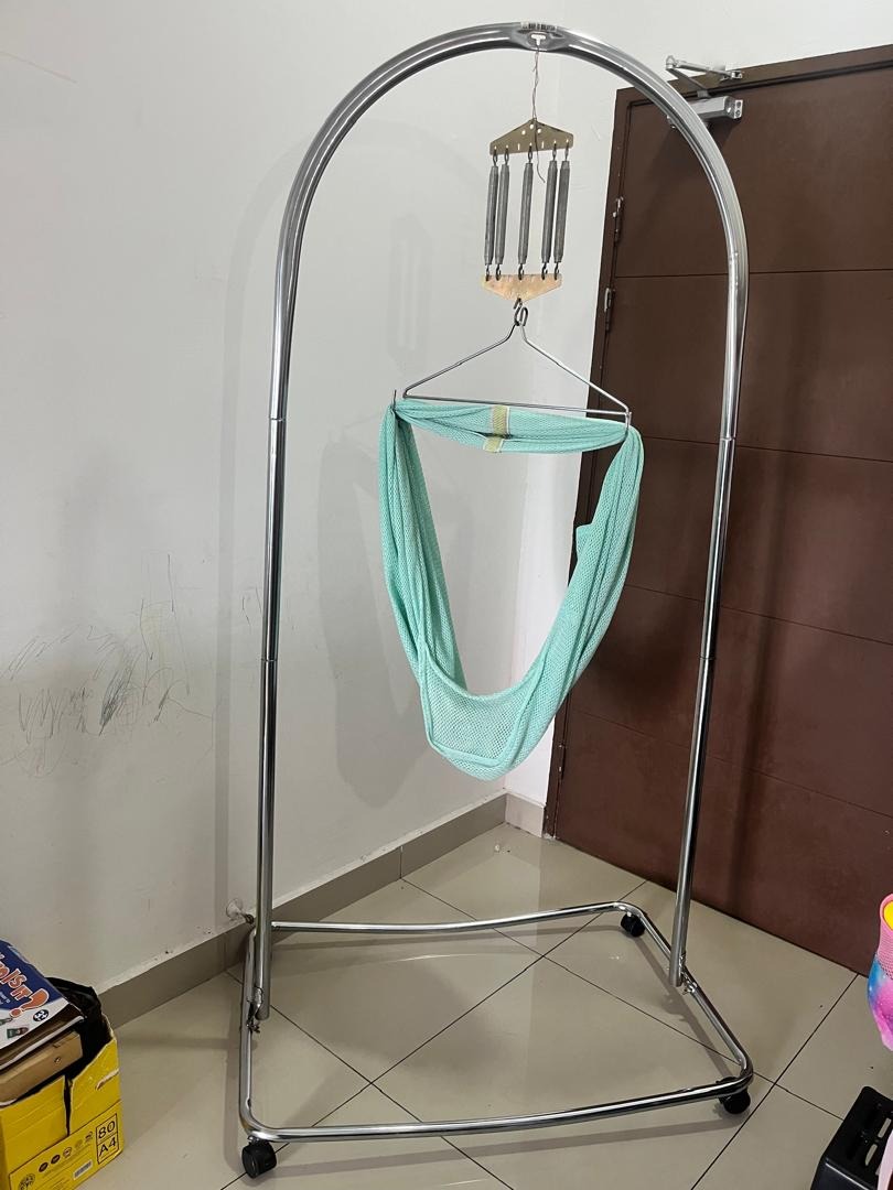 Buaian besi stainless steel free aksesori, Babies & Kids, Baby Monitors ...