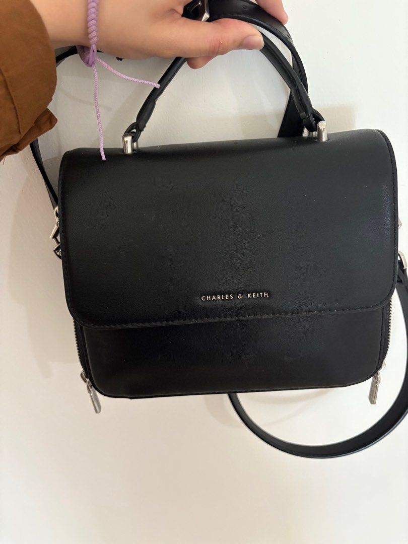 CK Octavia Front Flap Top Handle Bag, Women's Fashion, Bags & Wallets ...