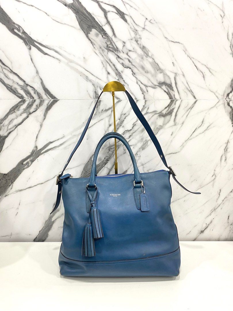COACH RORY LEGACY TOTE HANDLE BAG IN BLUE LEATHER, Luxury, Bags ...
