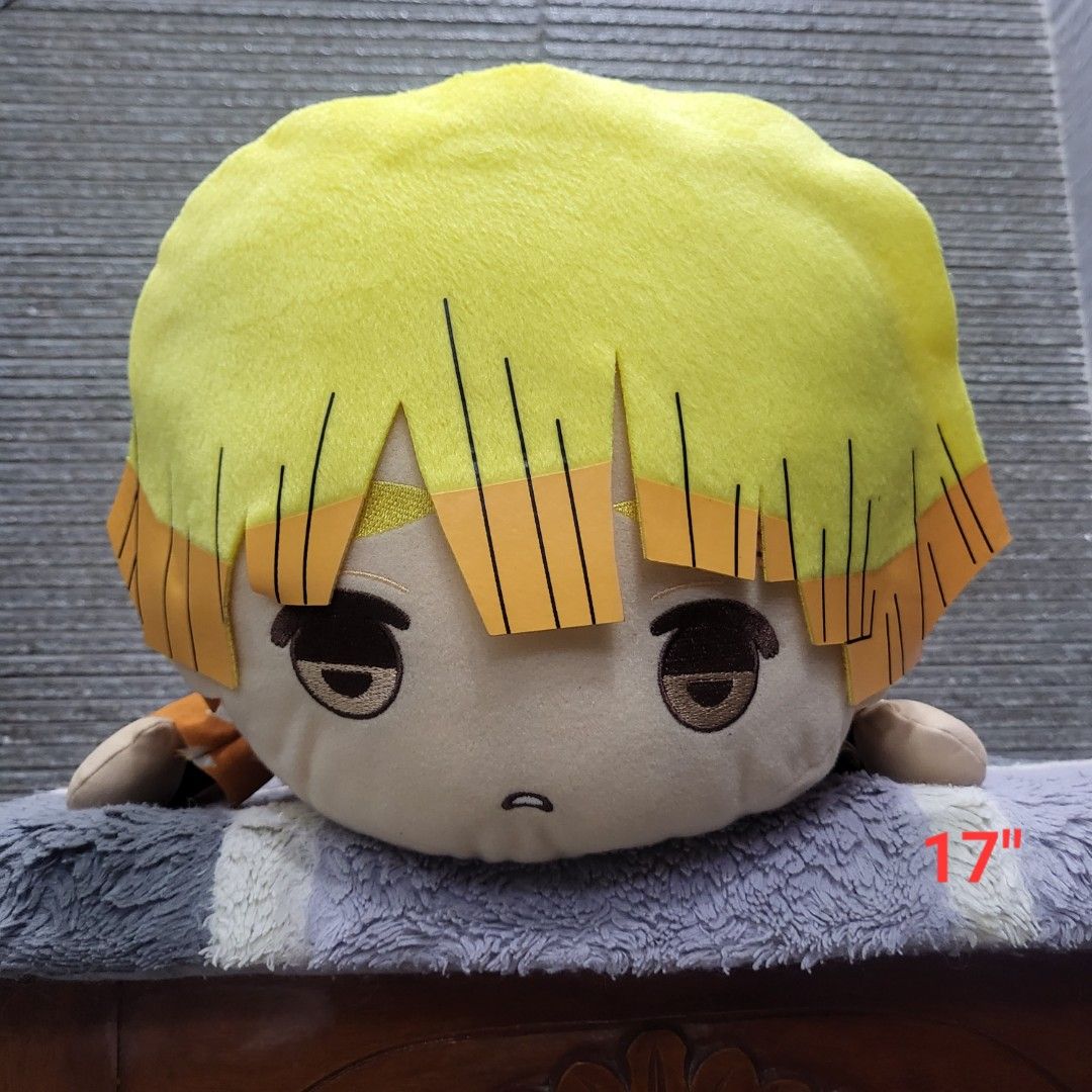 DEMON SLAYER Zenitsu Agatsuma Stuffed Toy Lying Down Plushie, Hobbies ...