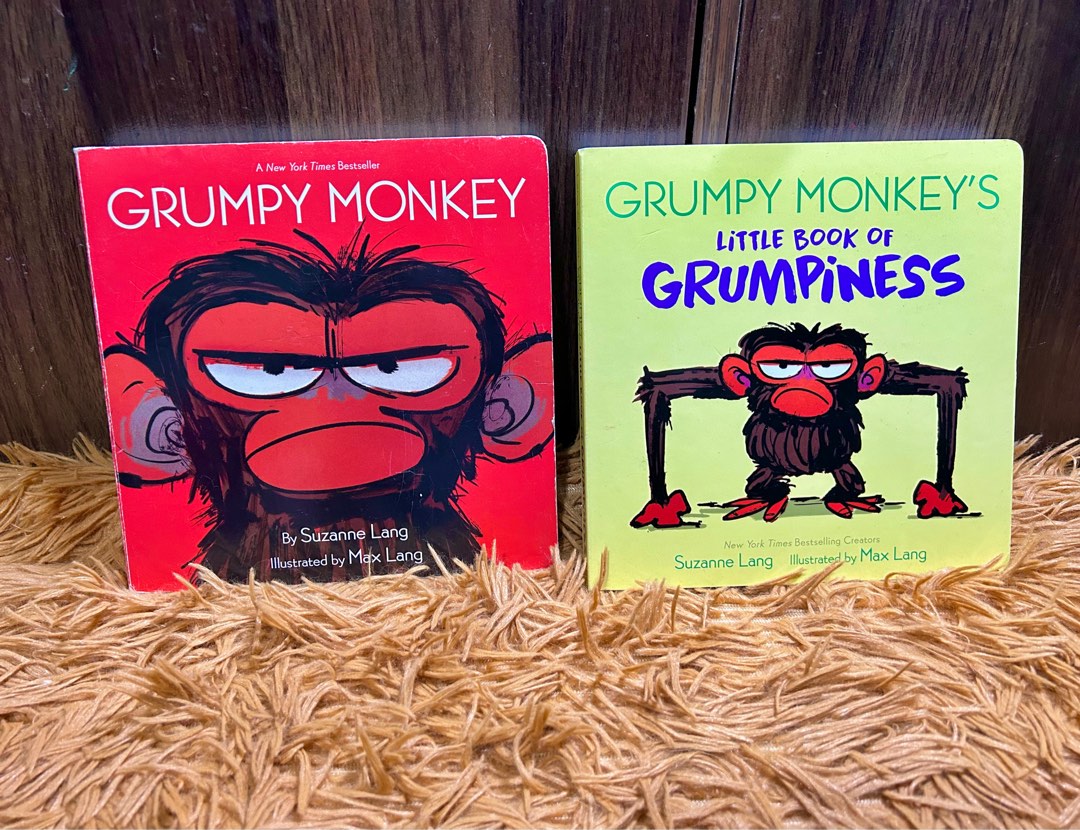 Grumpy Monkey by Suzanne Lang Bundle Board Book, Hobbies & Toys, Books ...