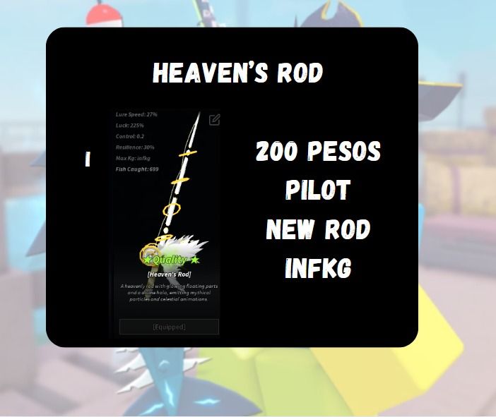 HEAVEN'S ROD FISCH NEW ROD WINTER ROBLOX FISH, Video Gaming, Gaming ...