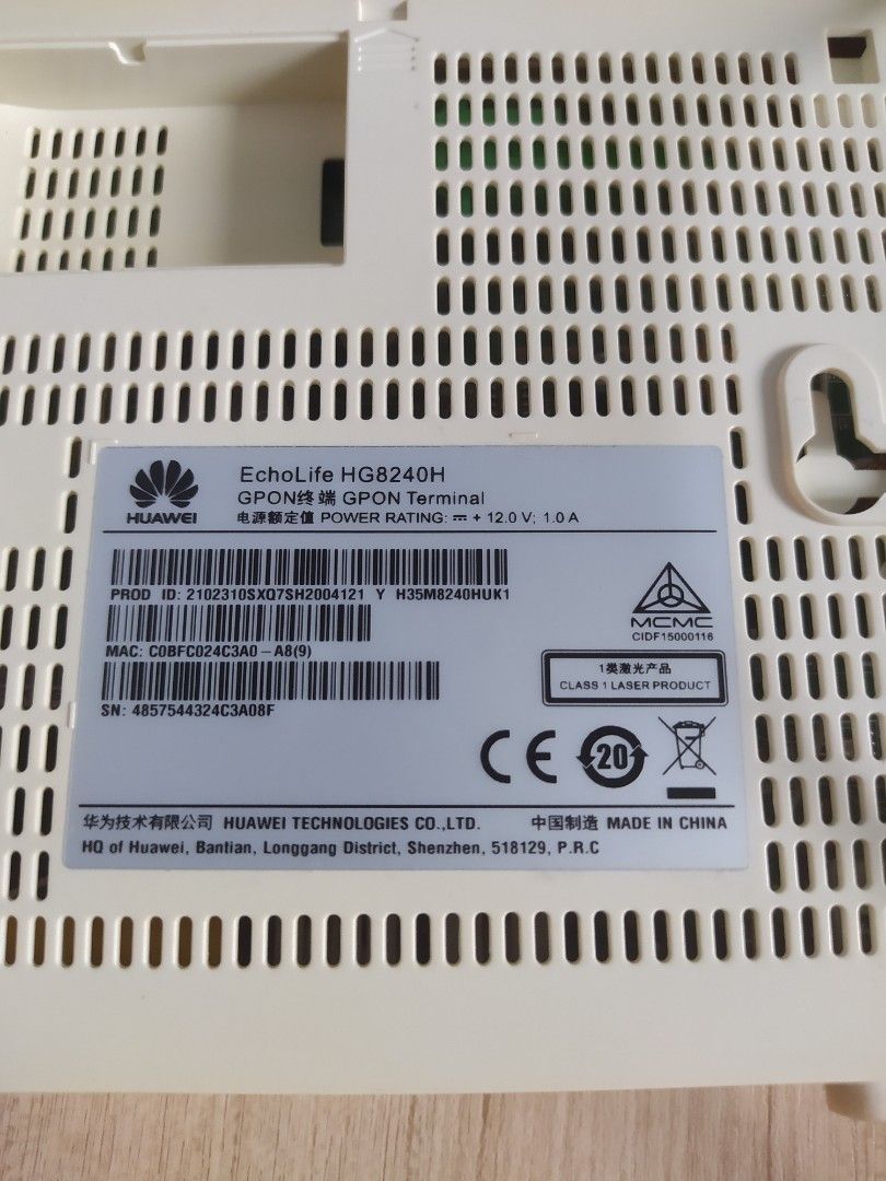 Huawei Fibre Optic modem, Computers & Tech, Parts & Accessories ...