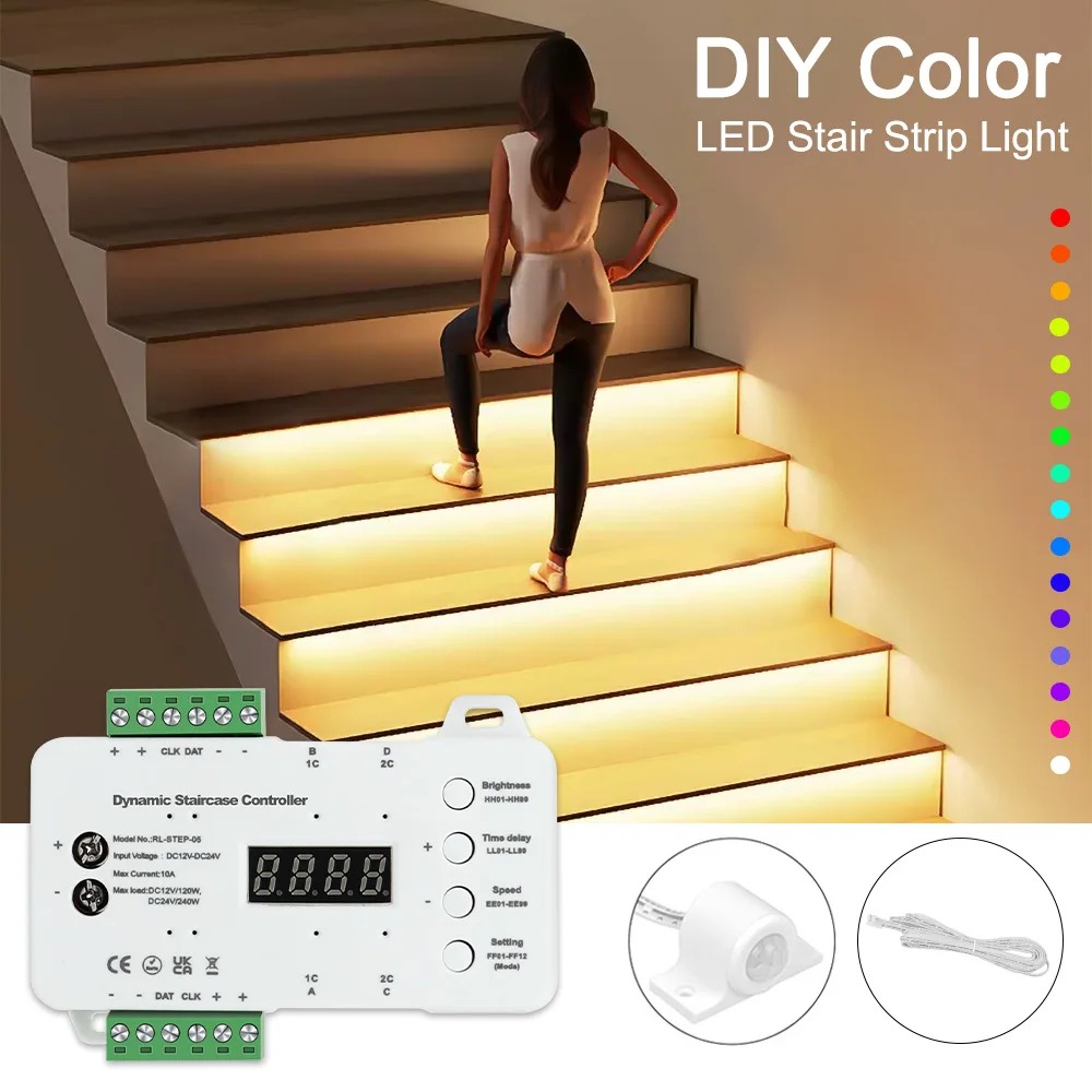 Intelligent Motion Sensor Stair Light Smart Controller 10 20 32 40 ...