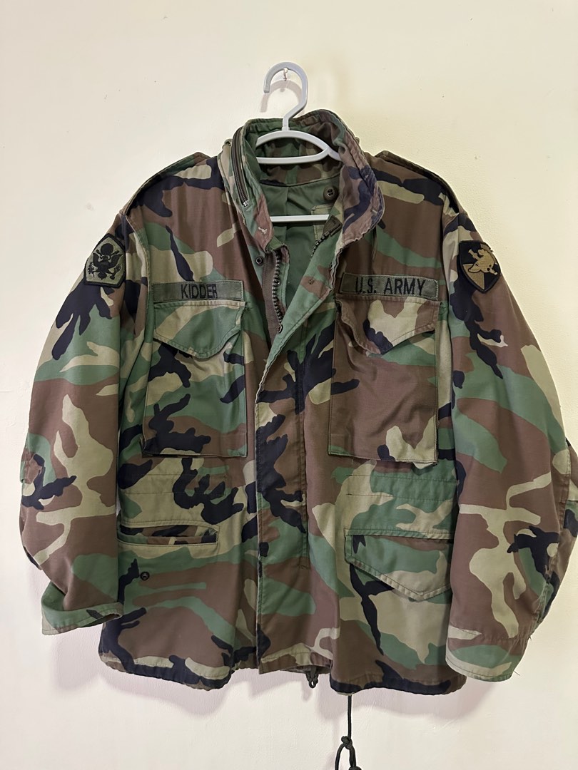 Jaket m65 woodland jaket army field jacket, Fesyen Pria, Pakaian , Baju ...