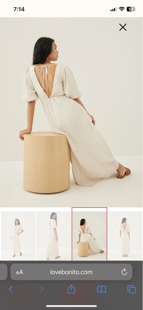 LB love bonito lynn padded textured fit and flare maxi dress, Women's ...