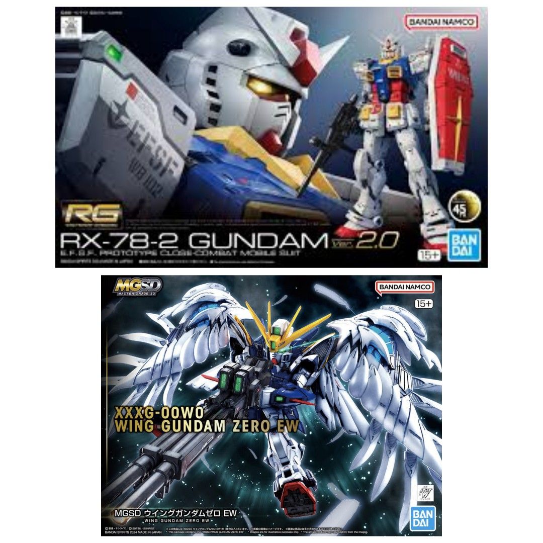 MGSD Wing Gundam Zero EW(400)/1/144 RG RX-78-2 Gundam Ver.2.0 (280), 興趣 ...
