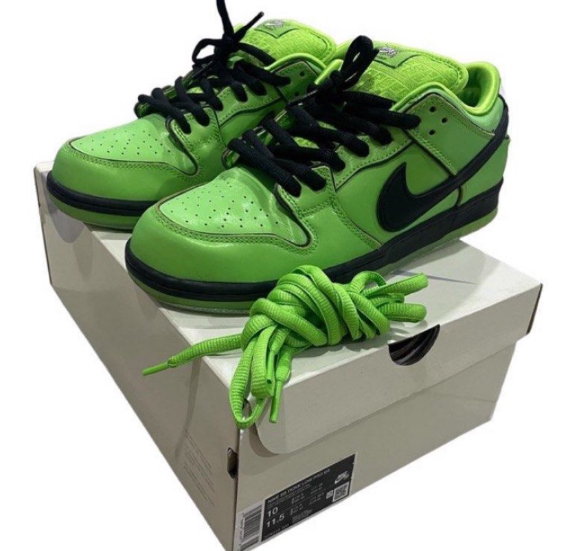 Nike SB Dunk Low Powerpuff buttercup man, Men's Fashion, Footwear ...