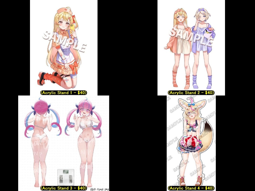 [No.22] [C105] [PO till 29 Dec 2024] [Set] Hololive comiket acrylic stand suisei pekora aqua ...