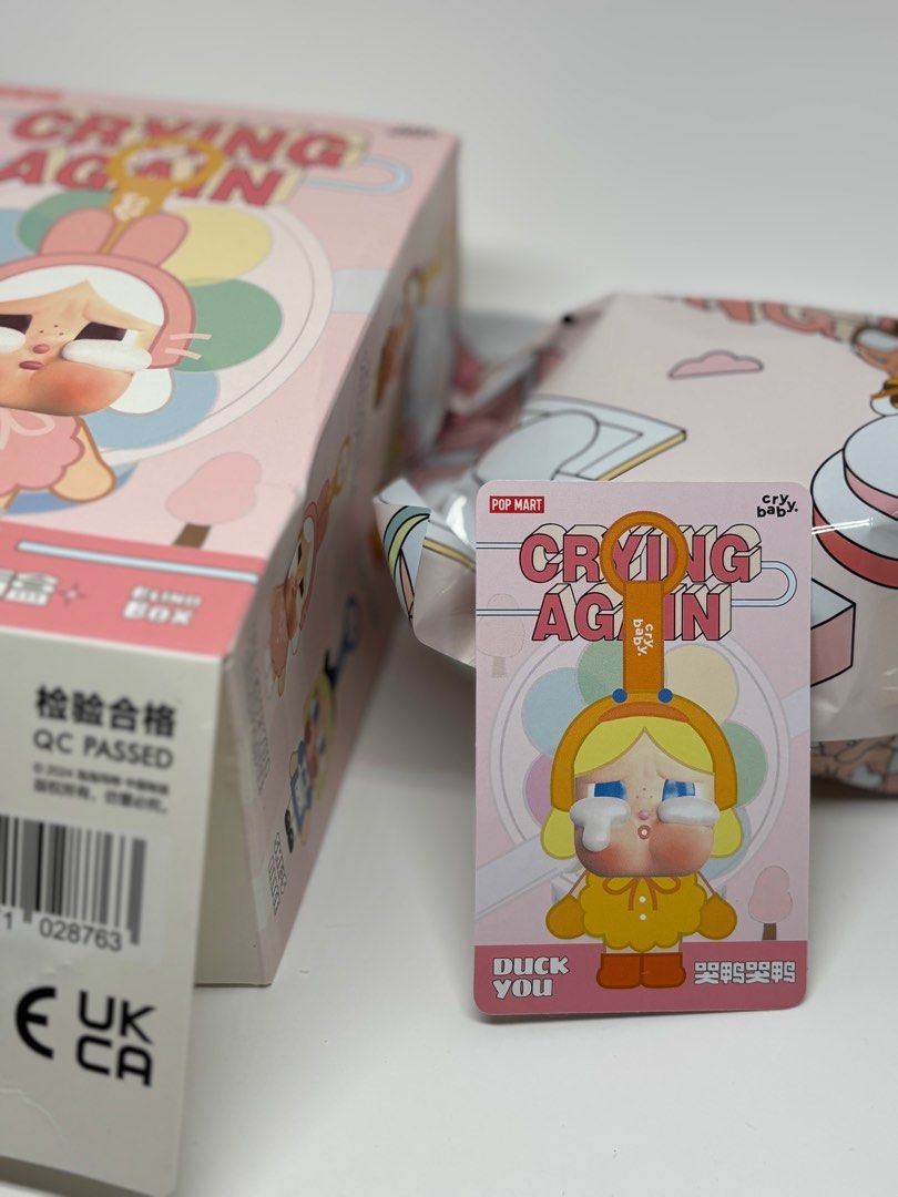 Official POP MART Crybaby Crying Again Vinyl Face Plush Blind Box [She ...