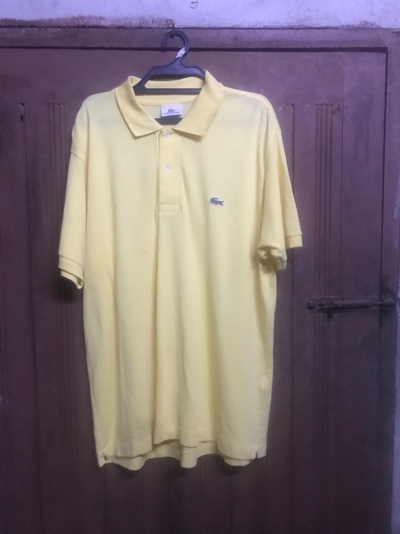 Original Lacoste kuning Kondisi Padu Saiz 5, Men's Fashion, Tops & Sets ...