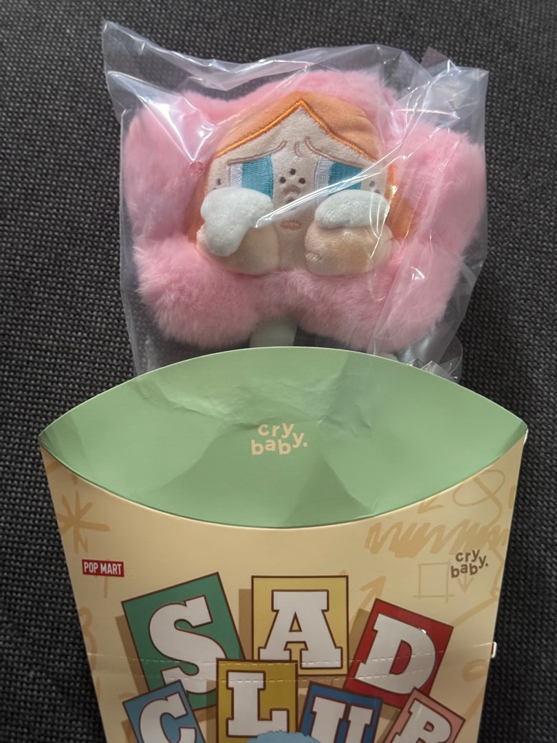Pop mart crybaby sad club series plush flower - Sakura Pink, Hobbies ...