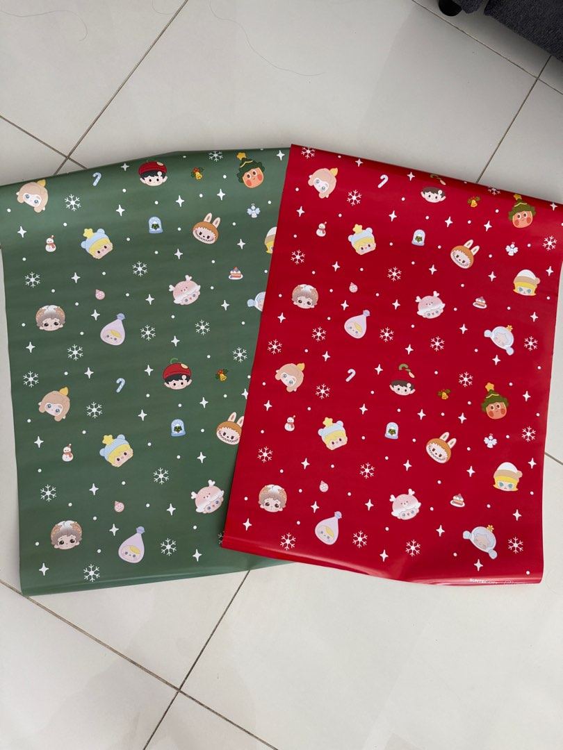 Popmart Labubu wrapping paper (set of 2), Hobbies & Toys, Stationery ...