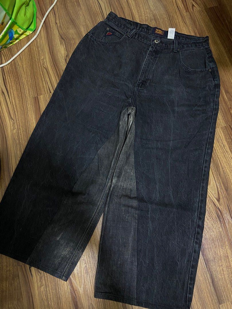 Rework Fade wash black Baggy Jeans, Men's Fashion, Bottoms, Jeans on ...