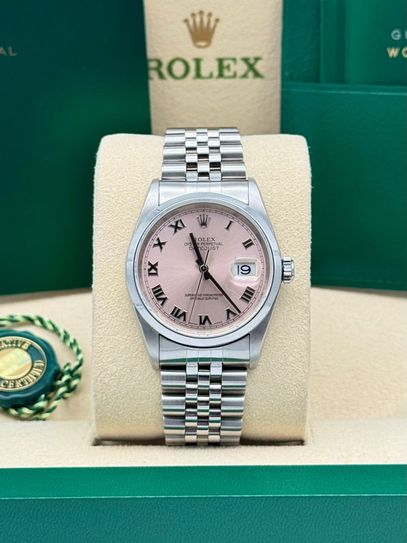 Rolex Datejust 36mm Salmon Copper Pink Dial 16200 2001, Luxury, Watches ...