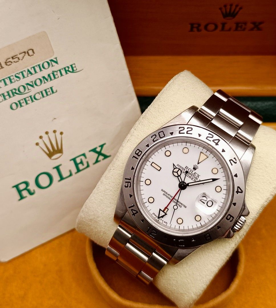 ROLEX EXPLORER II T25 POLAR WITH PATINA HOUR MARKER 16570 YEAR 1991 ...
