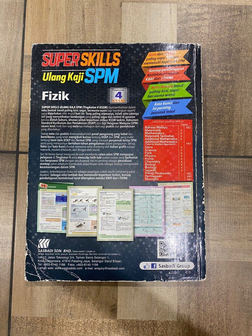 Sasbadi Super Skills Ulang Kaji SPM Fizik Tingkatan 4 KSSM, Hobbies & Toys, Books & Magazines ...