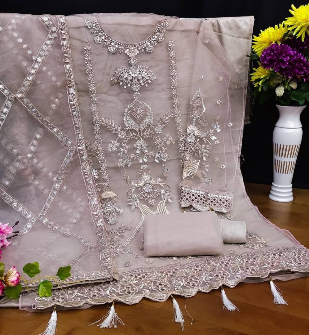 Semi stitch Indian suit, Women's Fashion, Dresses & Sets, Traditional ...