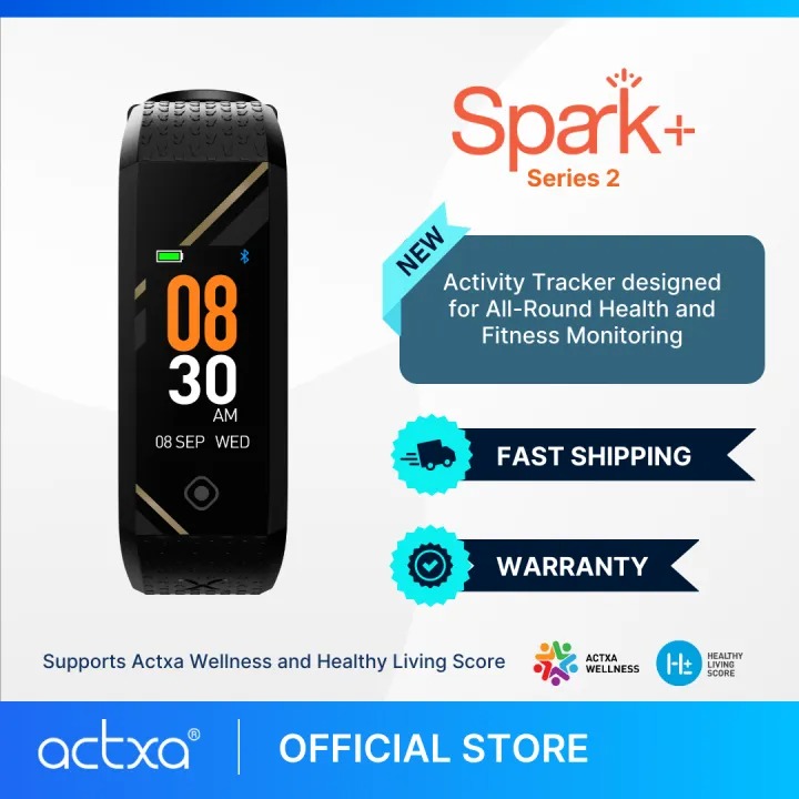 [SG OFFICAL STORE] Actxa Spark+ Series 2 Health and Fitness Tracker | Heart Rate, Workout Modes ...