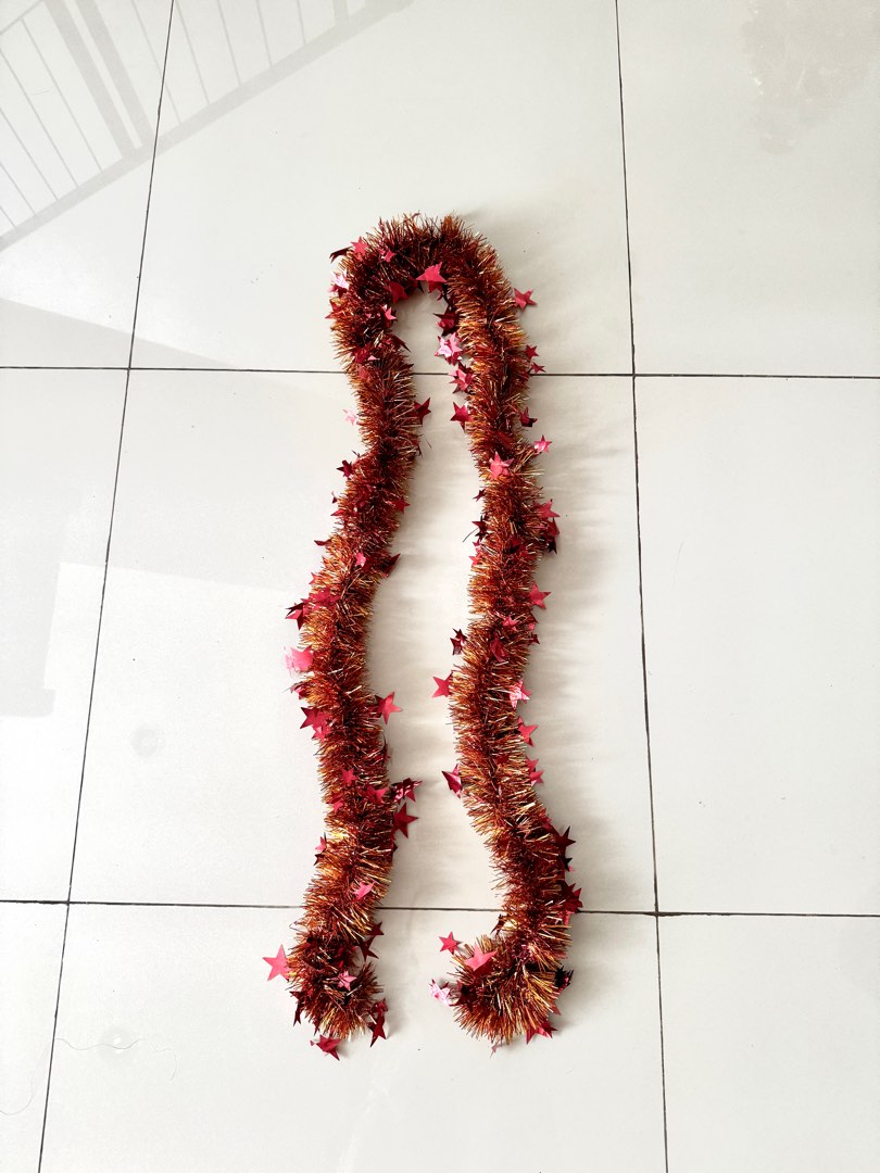 Slinger natal red gold merah emas tebal bagus 2 meter, Desain ...