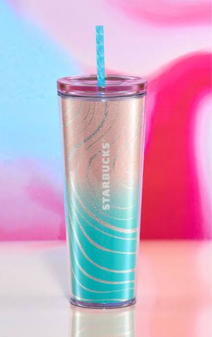 Starbucks 2025 Turquoise Cold Cup, Furniture & Home Living, Kitchenware ...