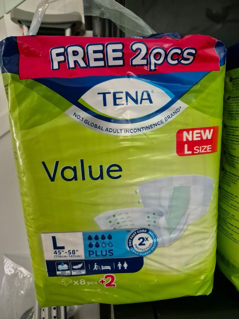 Tena Adult diapers L size, Beauty & Personal Care, Sanitary Hygiene on ...