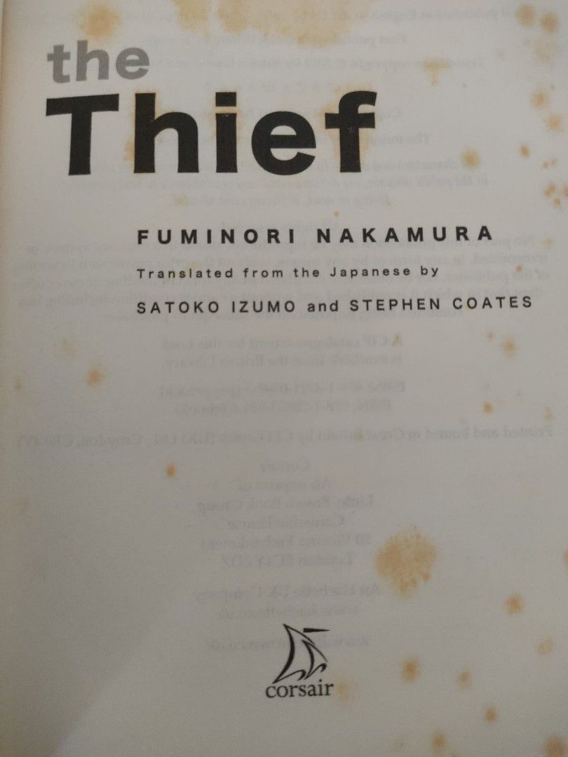 The Thief (English) - By Fuminori Nakamura, Hobbies & Toys, Books ...