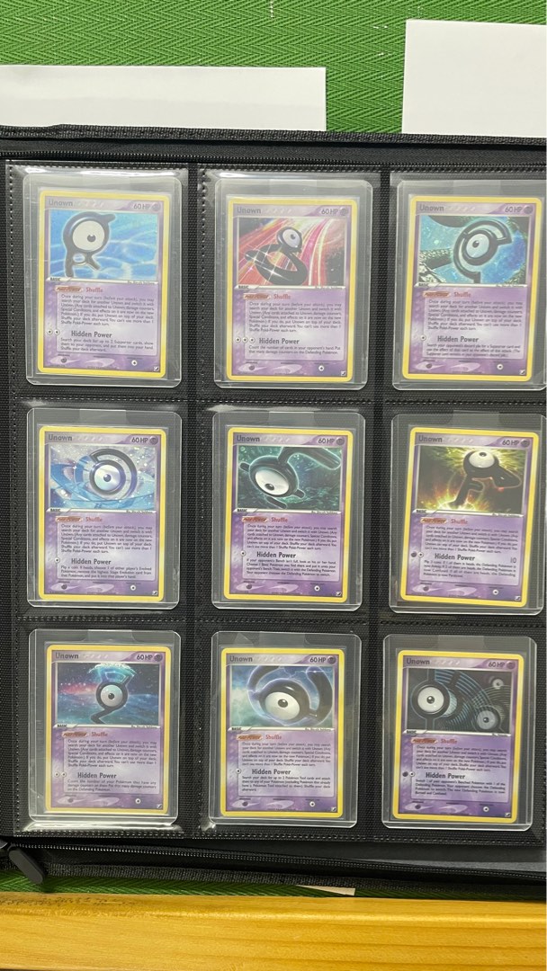 Unown Unseen Forces Set 28 cards, Hobbies & Toys, Collectibles ...