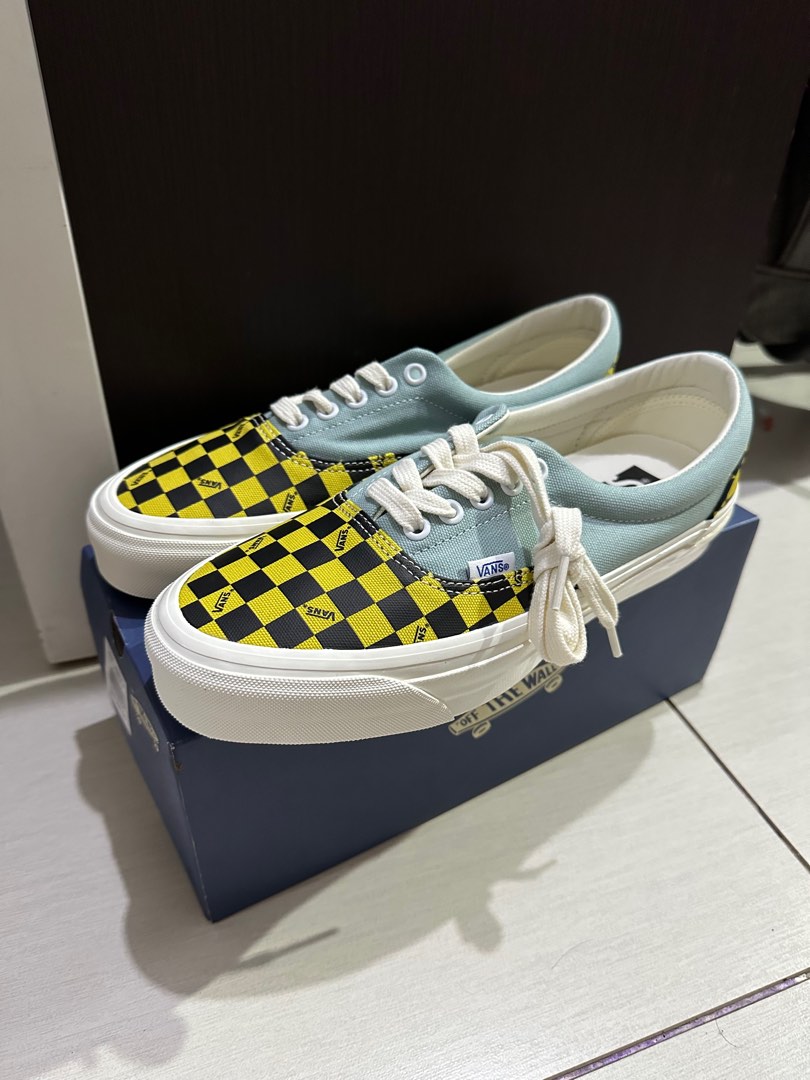 Vans Checkered Premium Era 95 in BMX Grey Mist & Sky Blue, Men's ...