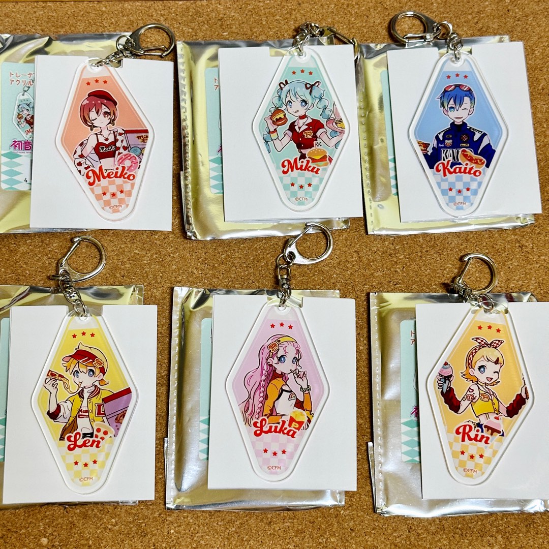 Vocaloid Acrylic Keychain (Meiko, Miku, Kaito, Len, Luka, Rin) 7.5cm ...