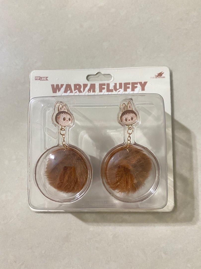 Warm Fluffy Holiday Series Labubu Pompom Earing - Original Pop Mart ...
