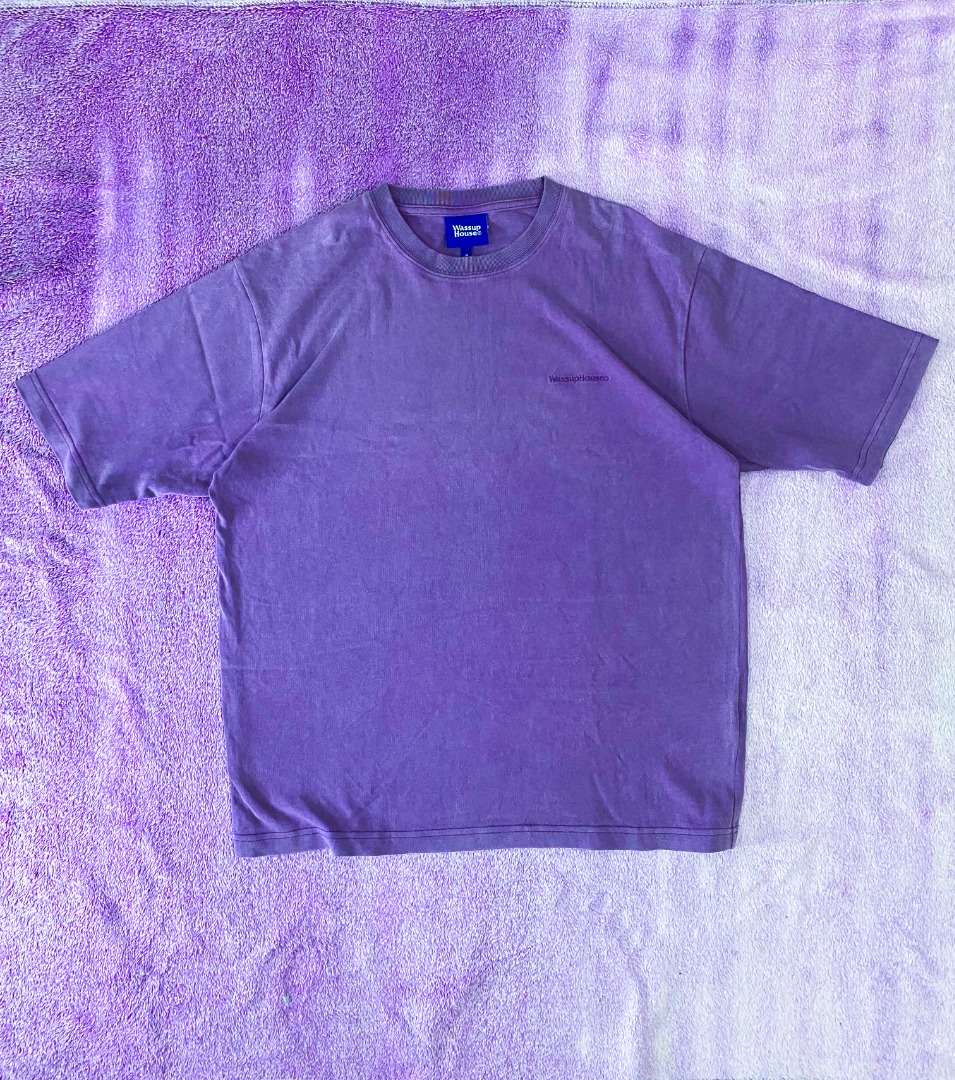 WASSUP HOUSE ACID WASH VIOLET, Men's Fashion, Tops & Sets, Tshirts ...