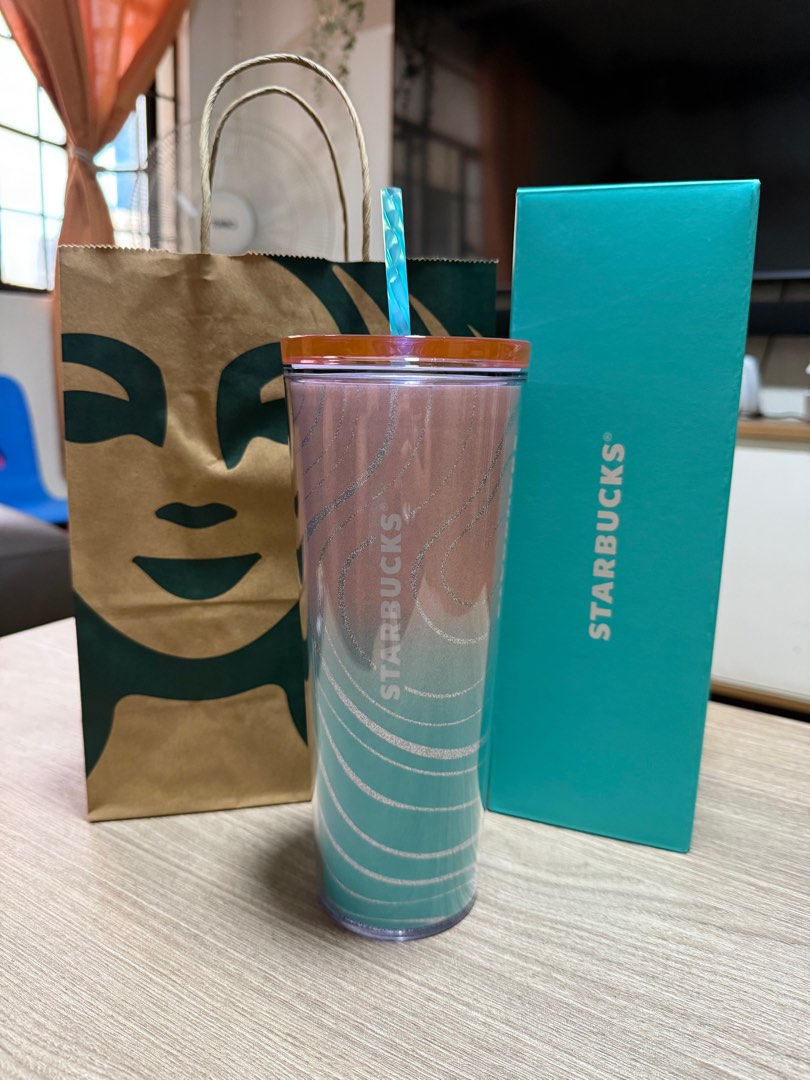2025 Starbucks Traditions - Turquoise Cold Cup, Furniture & Home Living ...