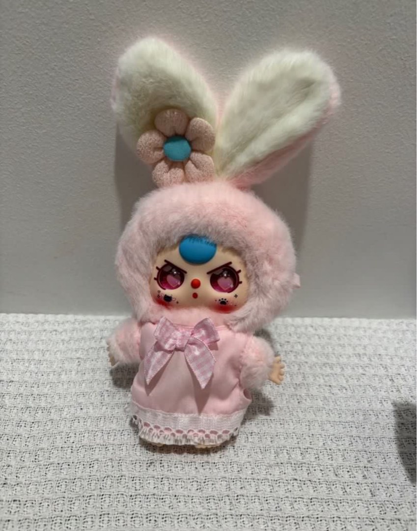 BABY THREE V3 MACARON BUNNY pink rabbit heart eyes, Hobbies & Toys ...