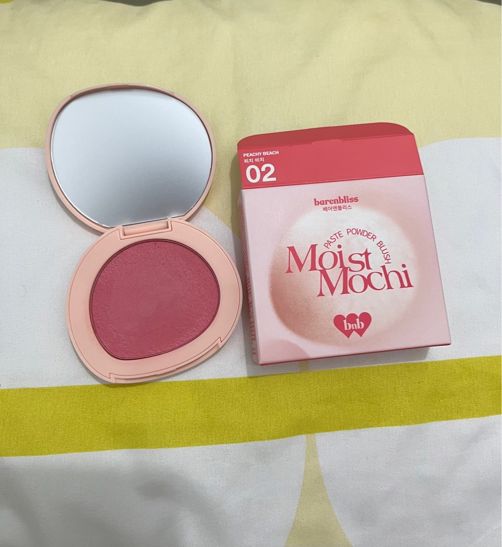 barenbliss Moist Mochi Paste Powder Blush 02 Peachy Beach, Beauty ...