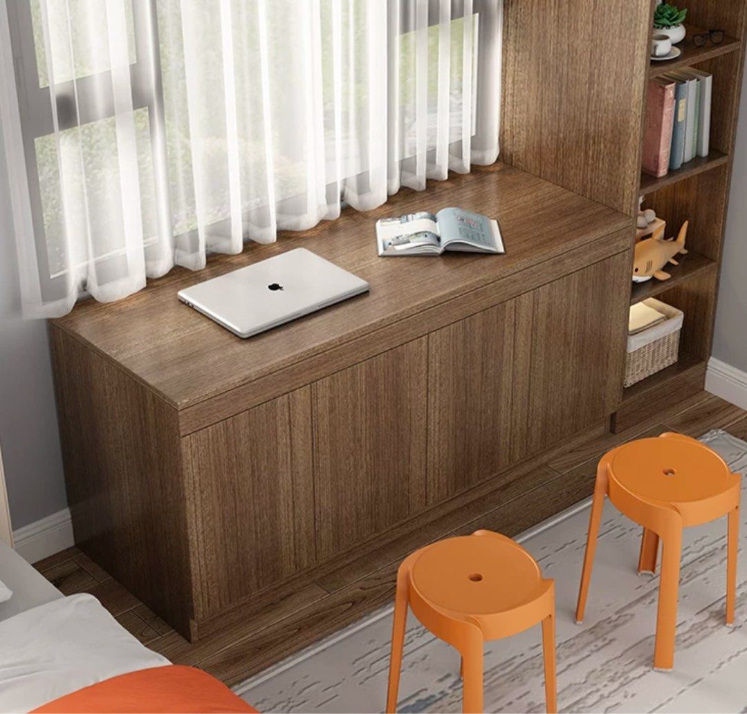 BASTILA Modern Pull-Out Study Table Cabinet, Furniture & Home Living ...