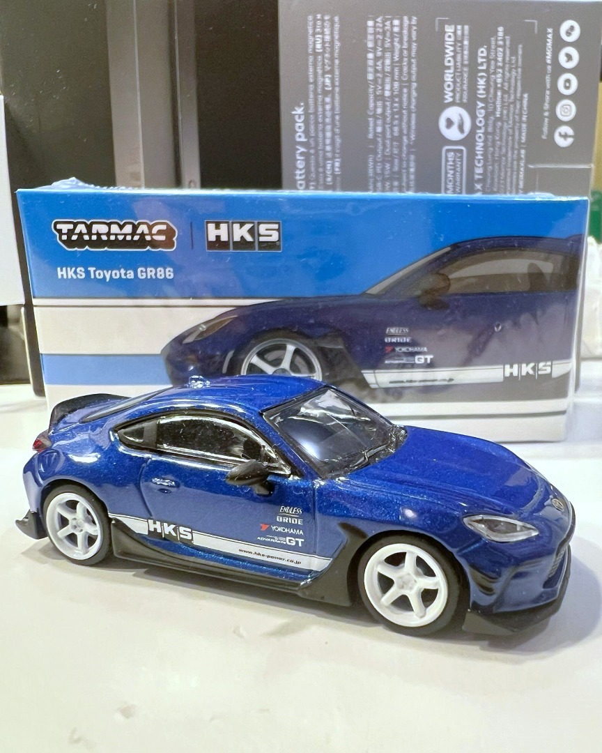 Blue Metallic HKS Toyota GR86 Tarmac Works global 64 vertex hobby 64 ...