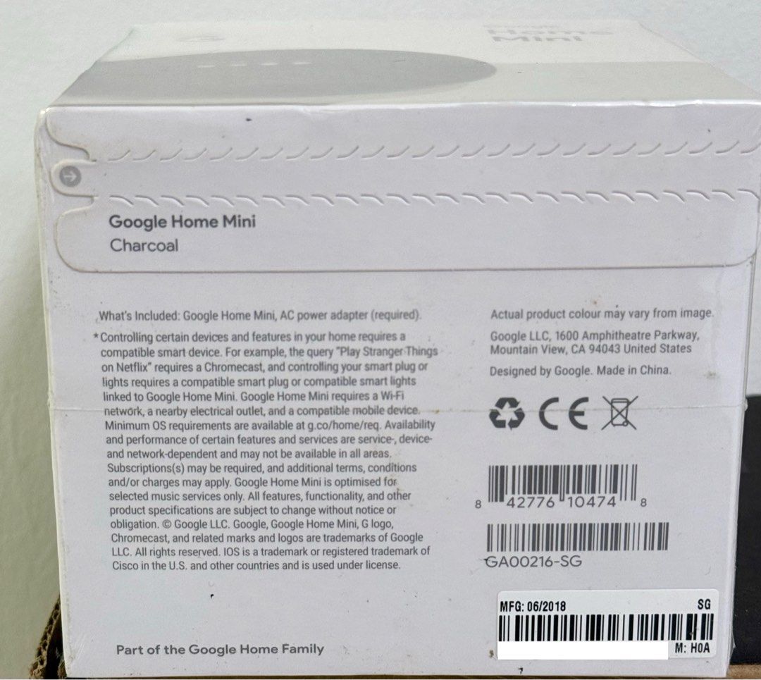 BNIB: Google Home Mini Charcoal (1st Gen), Computers & Tech, Parts ...
