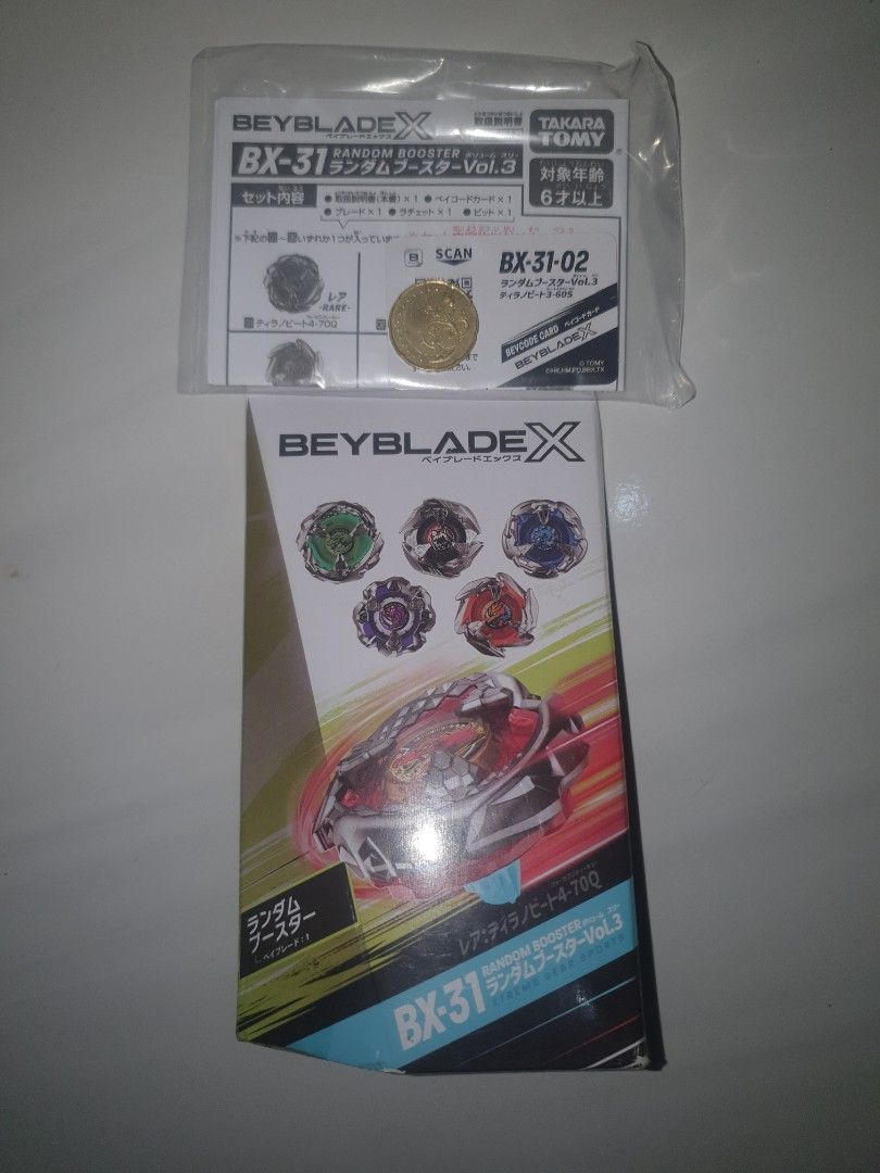 BX-31 Beyblade X Random Booster Vol.3 02 Tyranno Beat 3-60S, Hobbies ...