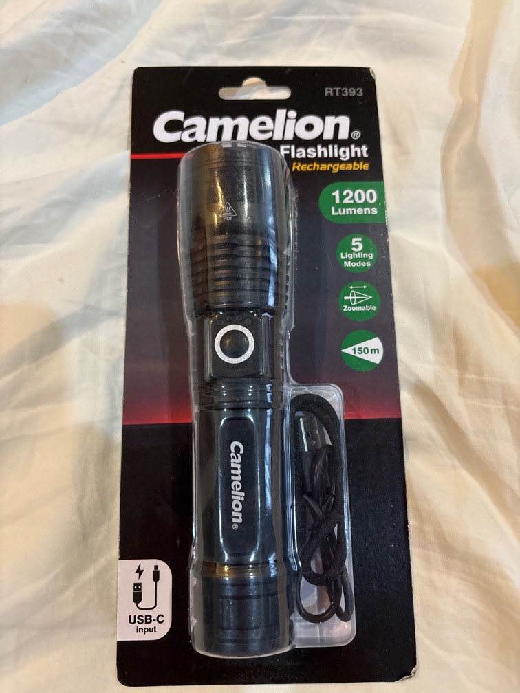 Camelion flashlight rechargeable 1200, Sports Equipment, Other Sports ...
