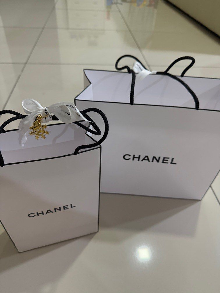 Chanel paper bags, Luxury, Accessories on Carousell